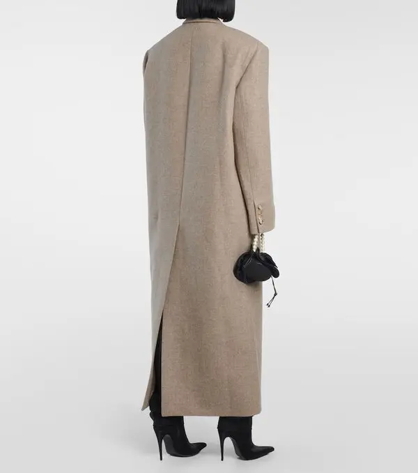 Magda Butrym Wool, Cashmere And Silk Coat - Brown