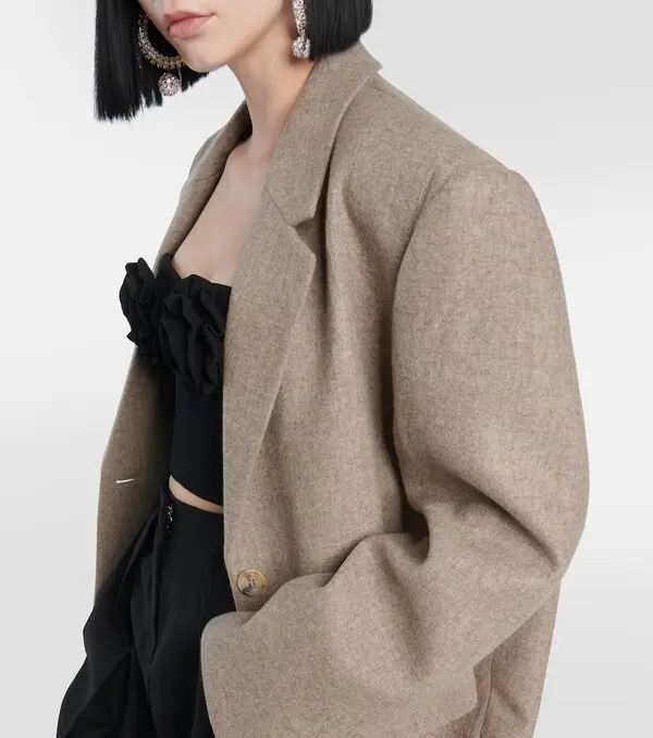 Magda Butrym Wool, Cashmere And Silk Coat - Brown