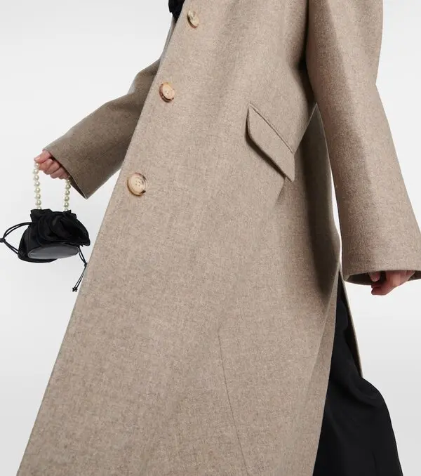 Magda Butrym Wool, Cashmere And Silk Coat - Brown