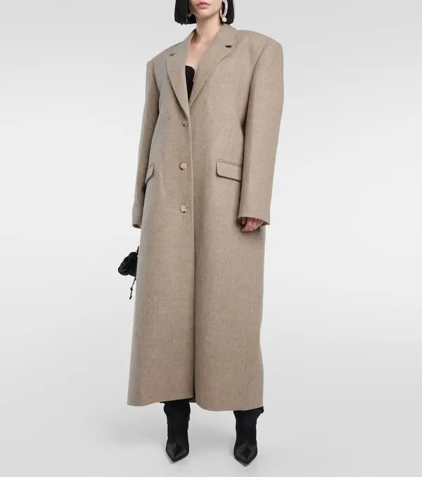Magda Butrym Wool, Cashmere And Silk Coat - Brown