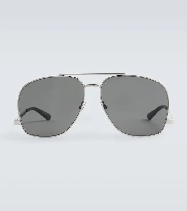 Saint Laurent Sl 653 Leon Aviator Sunglasses - Grey