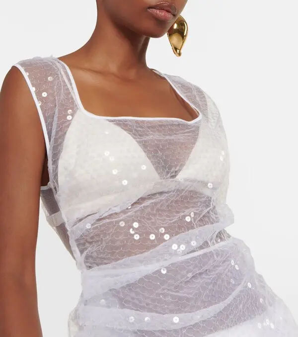 Jacquemus Le Débardeur Perle Sequined Top
