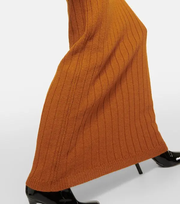 Dries Van Noten Teagan Cable-knit Wool Maxi Dress