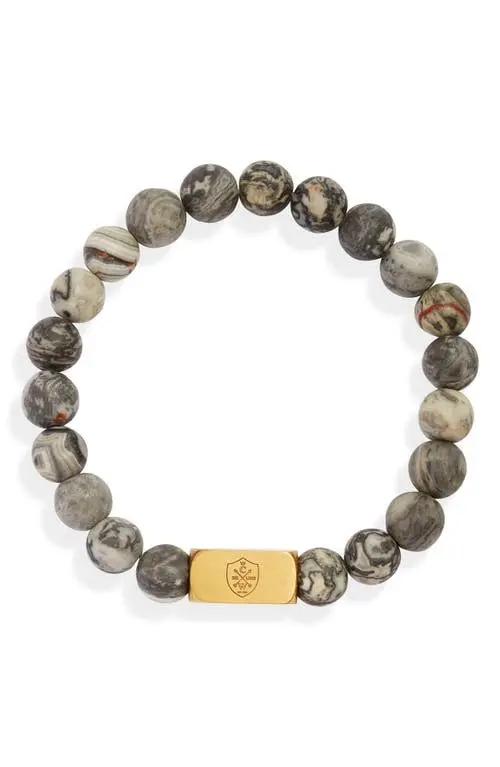 CLIFTON WILSON Stone Bead Bracelet - Grey