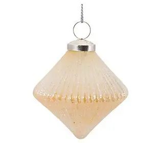 MELROSE Ribbed Glass Ornament