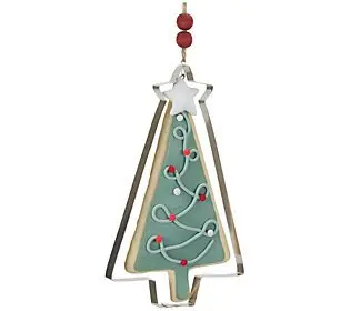 MELROSE Tree And Star Cookie Cutter Ornament