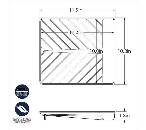 NORDICWARE Microwave Large Slanted Bacon Tray