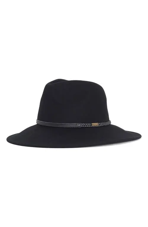 Barbour Tack Wool Felt Fedora - Black