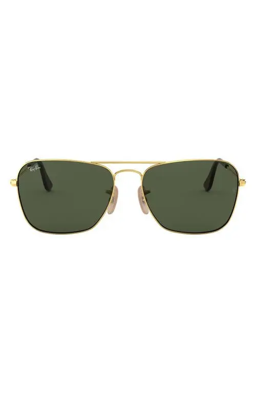 Ray-ban Caravan 55mm Sunglasses - Gold/dark Green