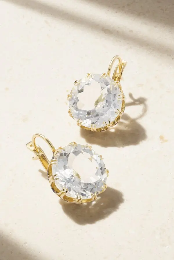 Ileana Makri 18-karat Diamond, And Topaz Earrings - Gold