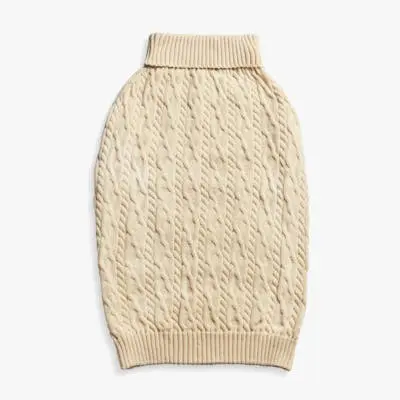 Shinola Cable Knit Turtleneck Sweater - Ivory