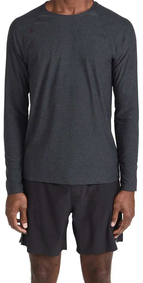 RHONE Reign Long Sleeve Tee - Black Heather