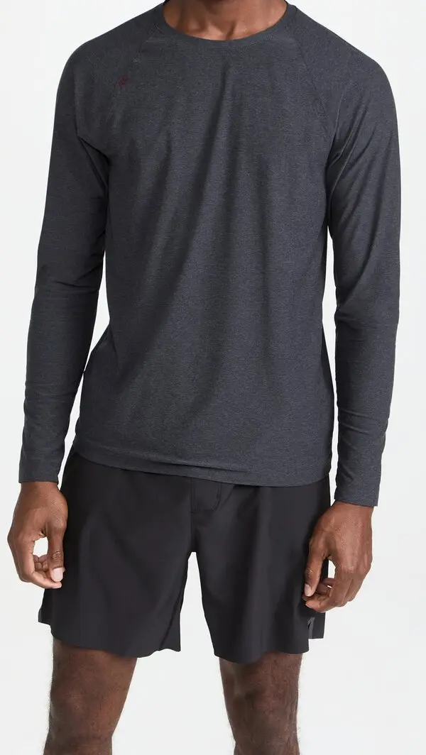 RHONE Reign Long Sleeve Tee - Black Heather