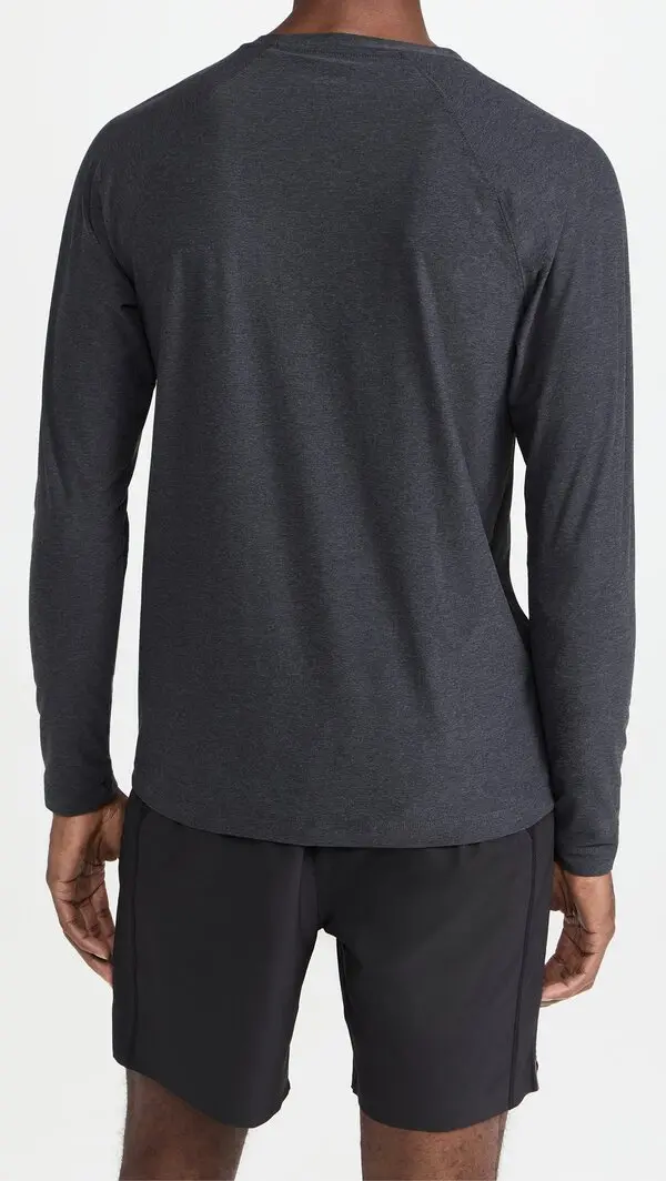 RHONE Reign Long Sleeve Tee - Black Heather