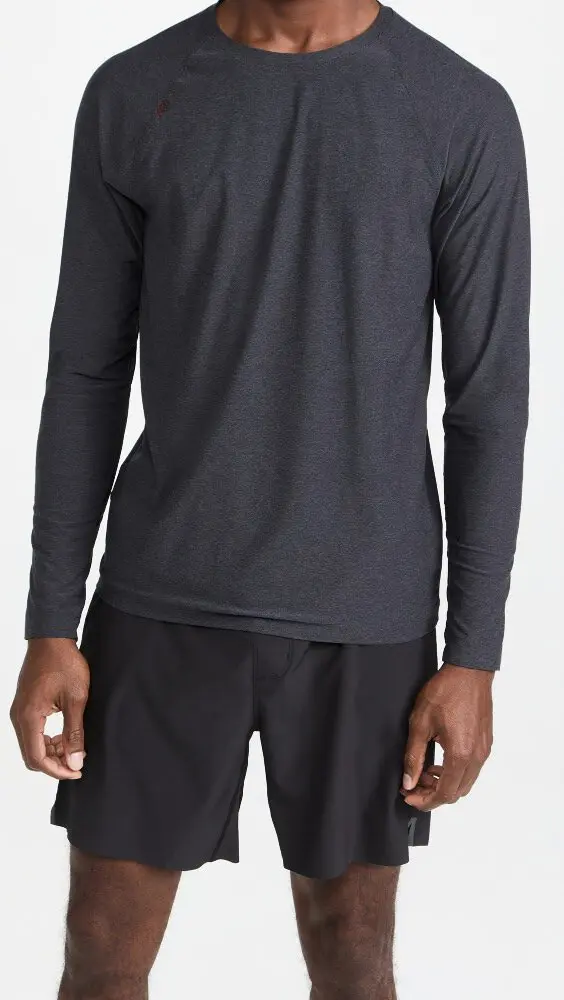 RHONE Reign Long Sleeve Tee - Black Heather