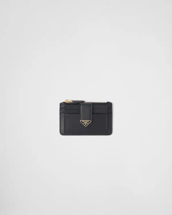 Prada Leather Card Holder - Black