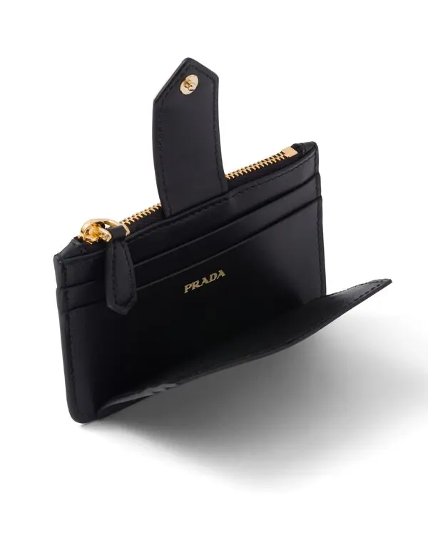 Prada Leather Card Holder - Black