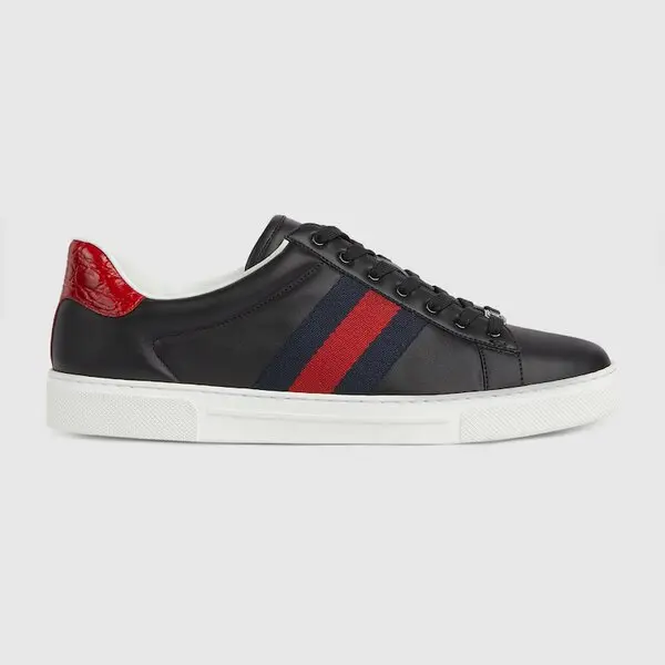 Gucci Ace Sneaker With Web - Black