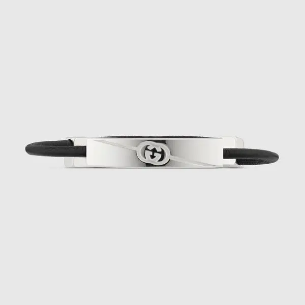 Gucci Interlocking G Engraved Tag Bracelet
