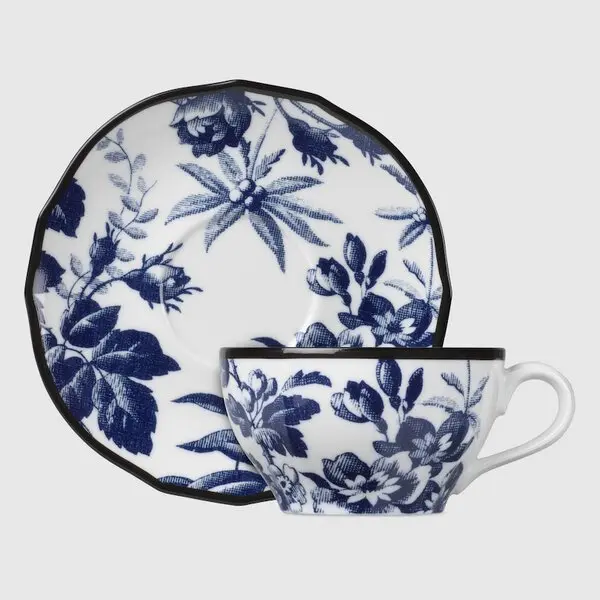 Gucci Herbarium Teacup And Saucer, Set Of Two - One-color