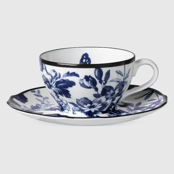 Gucci Herbarium Teacup And Saucer, Set Of Two - One-color