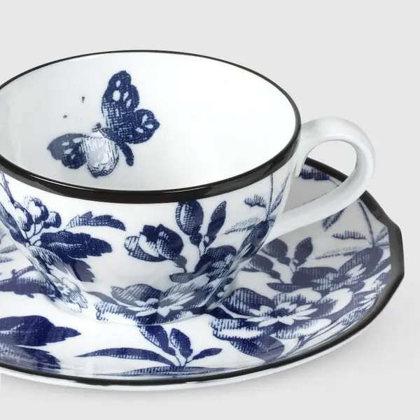 Gucci Herbarium Teacup And Saucer, Set Of Two - One-color