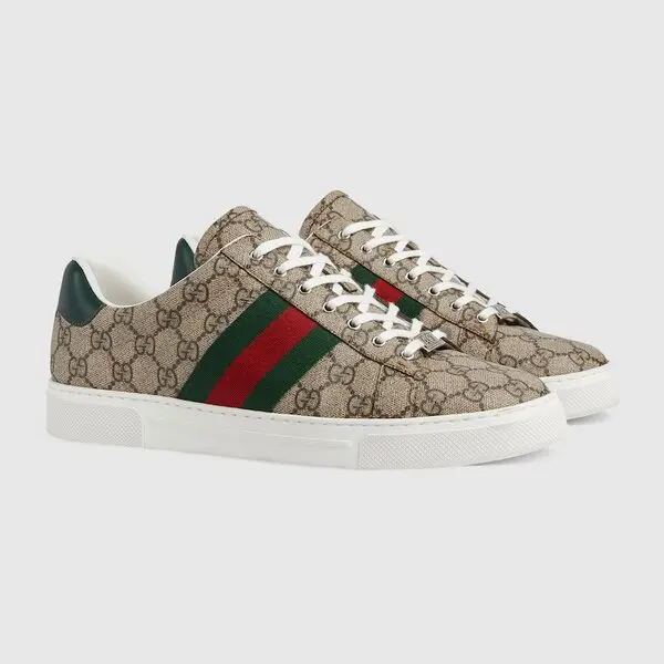Gucci Ace Gg Canvas Sneaker With Web Stripe