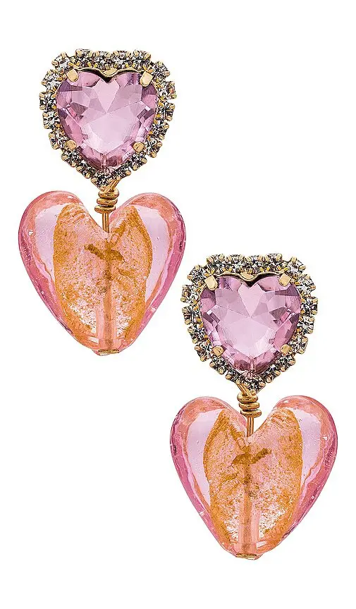 8 Other Reasons Crystal Heart Dangle Earrings - Multi