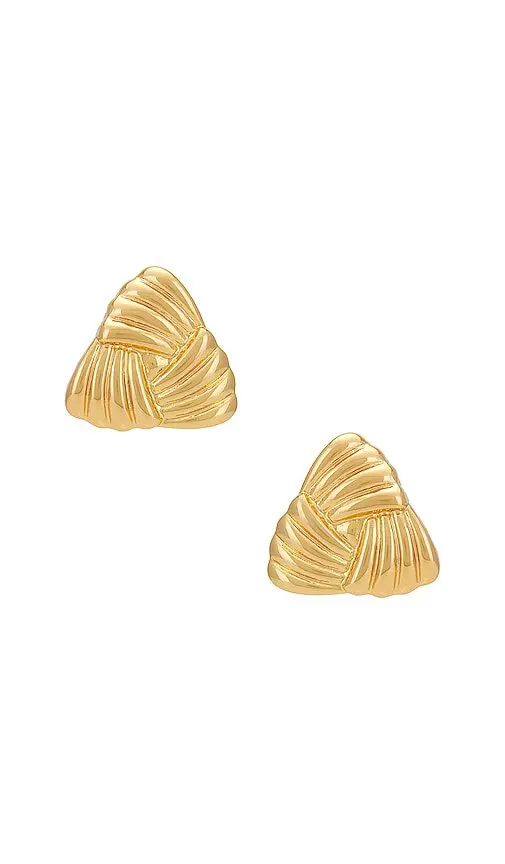 HEAVEN MAYHEM Tri Earrings In Metallic - Gold