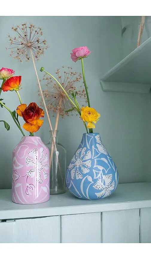 VAISSELLE Drop It Like Its Hot Vase In Baby Blue