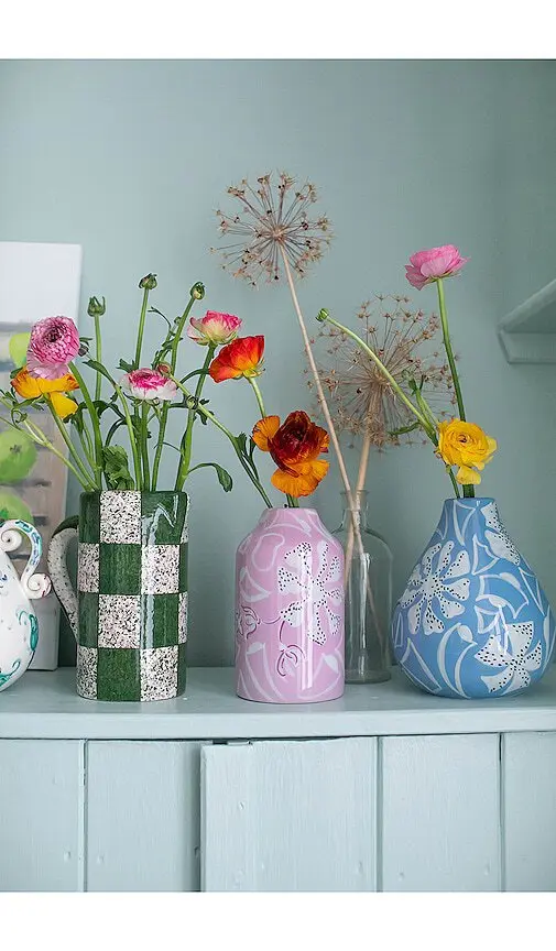 VAISSELLE Drop It Like Its Hot Vase In Baby Blue