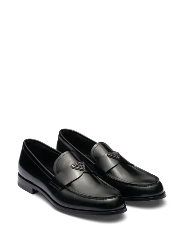 Prada Brushed Leather Loafers