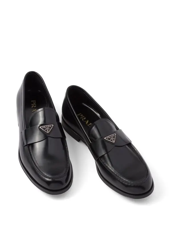 Prada Brushed Leather Loafers