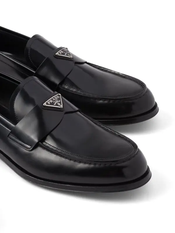 Prada Brushed Leather Loafers