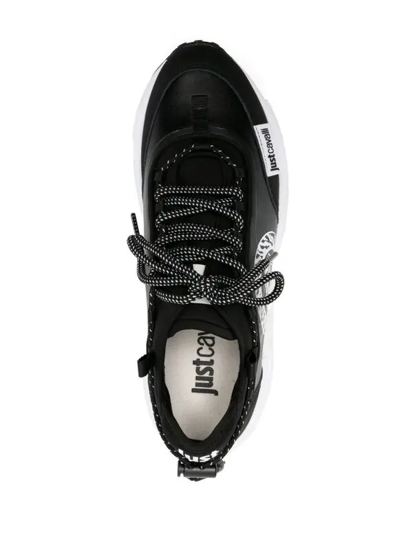 Just Cavalli Logo-print Leather Sneakers