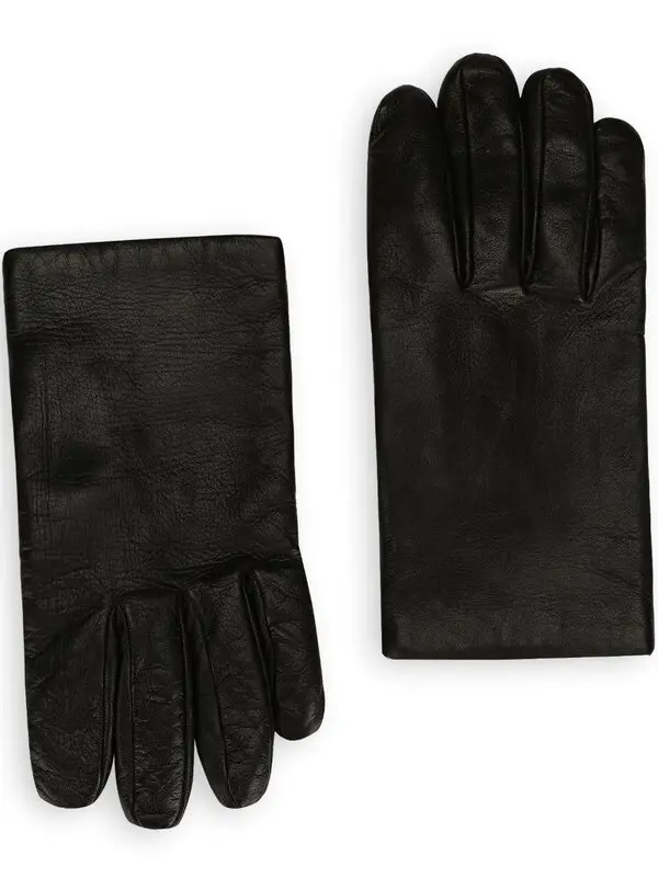 Dolce & Gabbana Full-finger Leather Gloves - Black