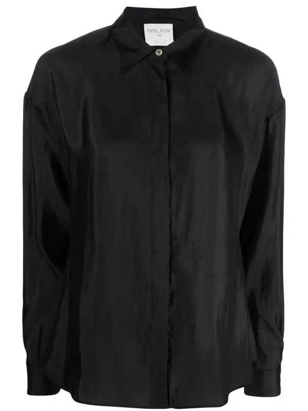 FORTE_FORTE Long-sleeve Silk Blend Shirt