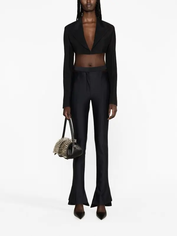 MUGLER Cropped Twill Blazer