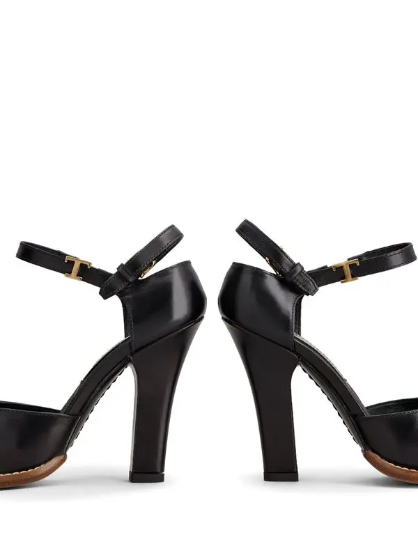TOD'S Logo-plaque Leather Pumps