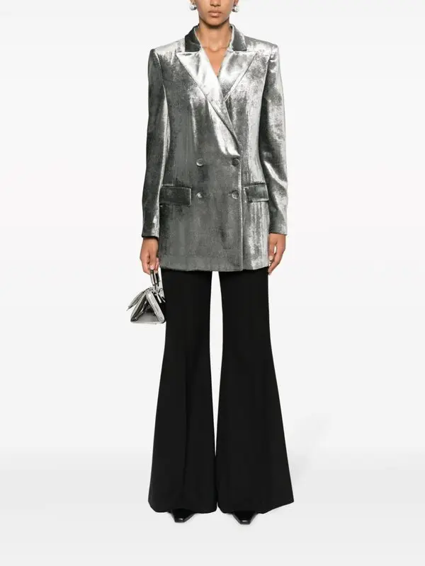 Alberta Ferretti Double-breasted Velvet Jacket
