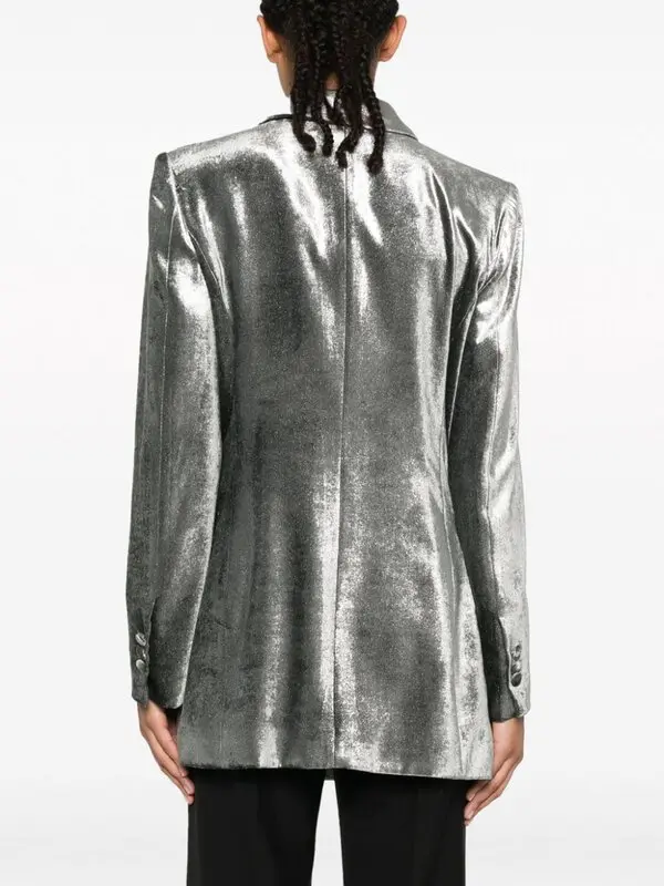 Alberta Ferretti Double-breasted Velvet Jacket