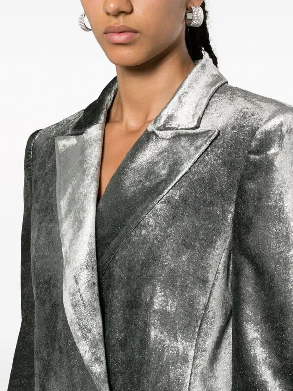 Alberta Ferretti Double-breasted Velvet Jacket