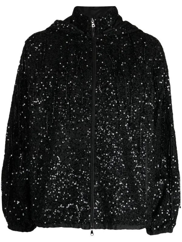 Dice Kayek Sequin-embellished Bomber Jacket