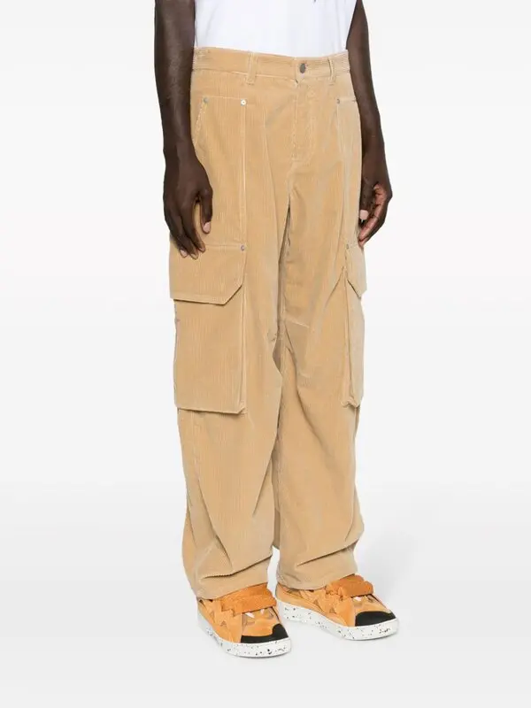 Palm Angels Corduroy Cargo Trousers - Brown