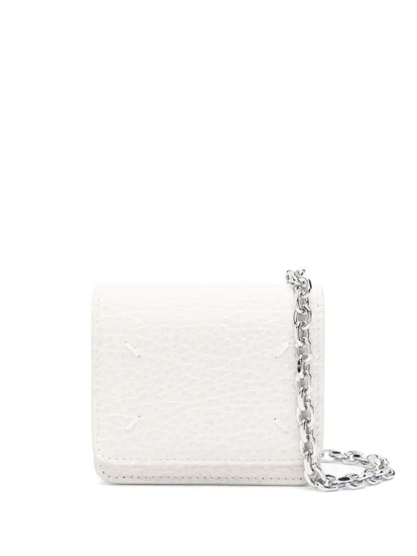 MAISON MARGIELA Four Stitches Leather Chain Wallet - Neutrals