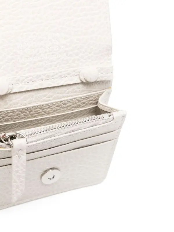 MAISON MARGIELA Four Stitches Leather Chain Wallet - Neutrals