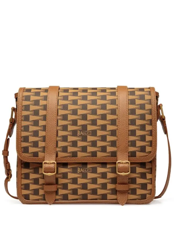 Bally Games Logo-print Messenger Bag - Brown