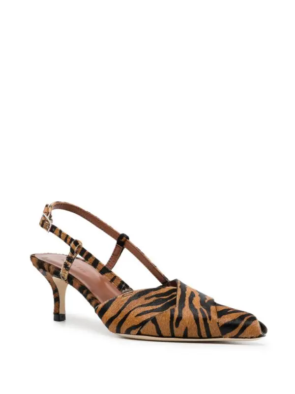 REJINA PYO 50mm Leather Slingback Pumps