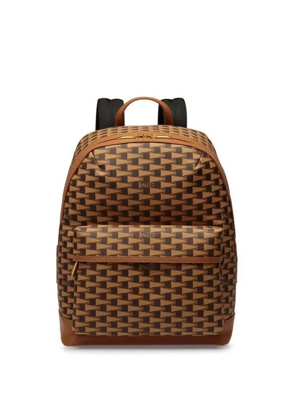 Bally Pennant Leather Backpack - Brown