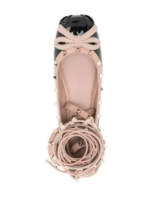 Valentino Garavani Rockstud Leather Ballerinas